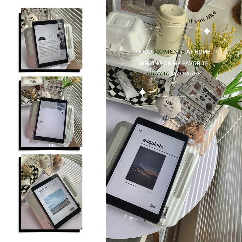 10 Tabs 54 Page Template Digital Notebook Minimalist Trendy Retro Style ...