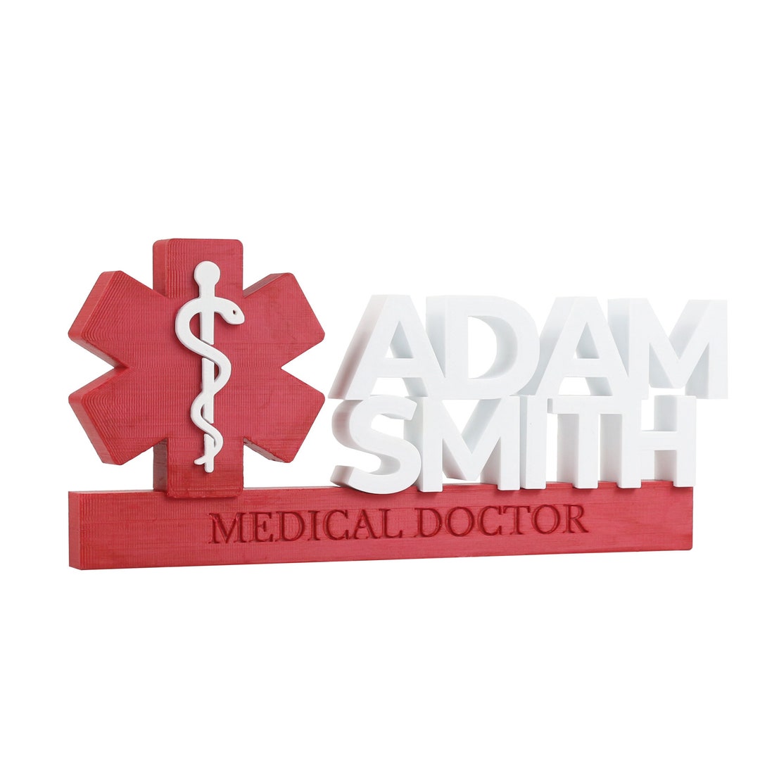 Custom 3D Print Doctor Desk Name Plate, New Job Gift, Office Desk ...
