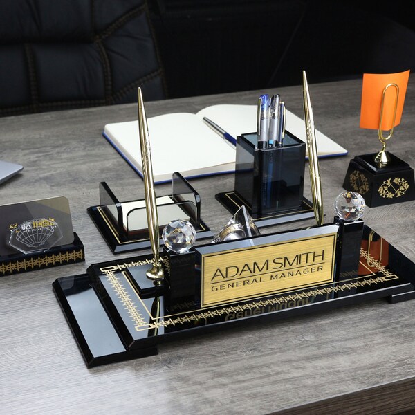 Glass Desk Accessory - Etsy