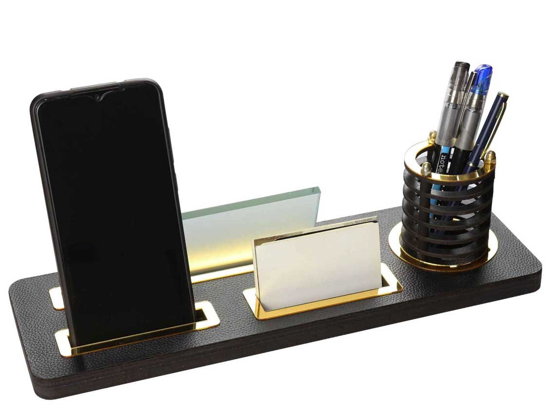 Personalized Luxury Desk Name Plate Black Leatherette Desk Name Plate ...