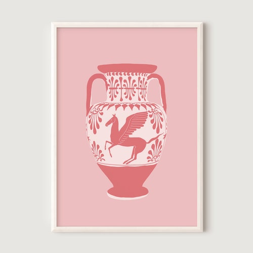 Greek Vase Print Ancient Pottery Poster Aesthetic Bohemian - Etsy