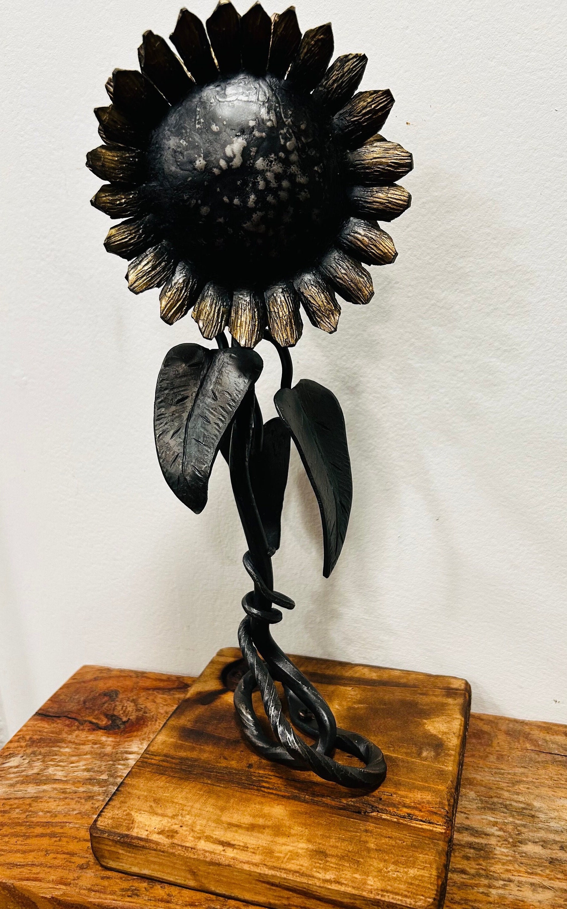 Hand Forged Metal Sunflower - Etsy