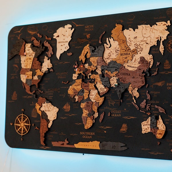 Wall Map - Etsy