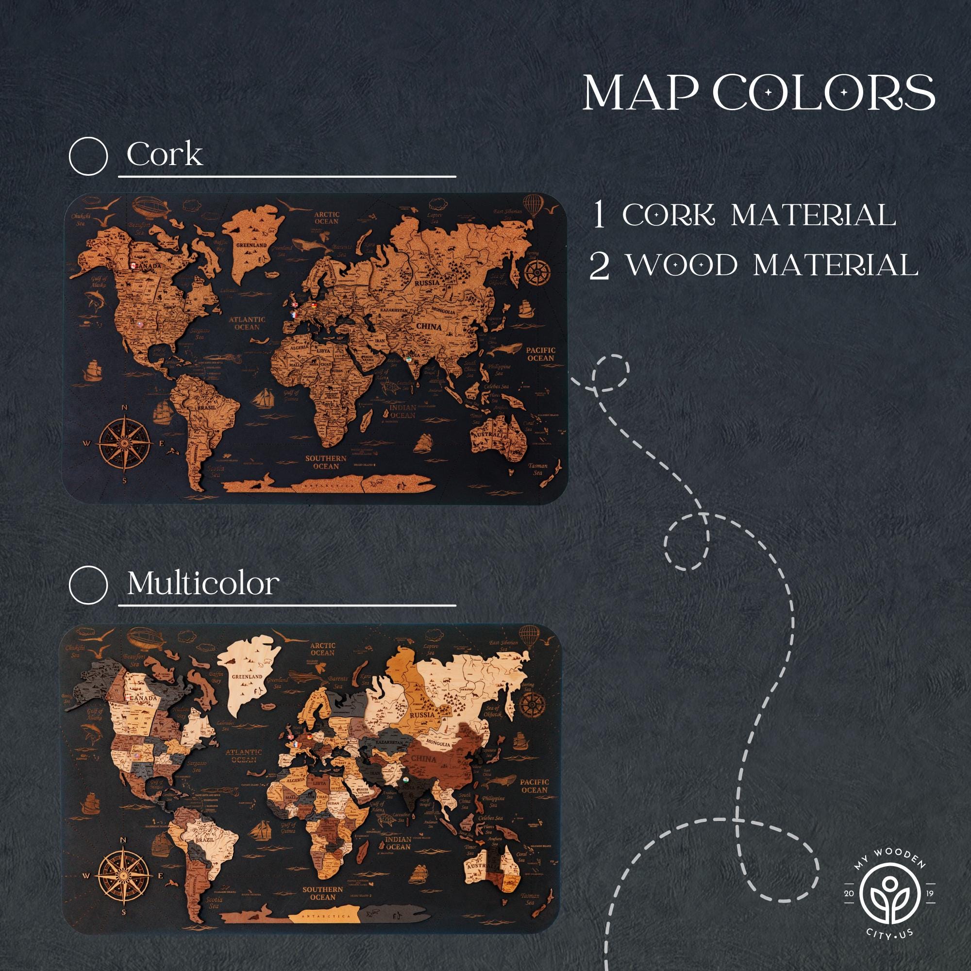 3D World Push Pin Travel Maps, Personalized Map Gift, New Home Decor ...
