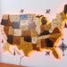Led Wall Map of the World Canvas Wooden Art, World Map Wall Art Wooden ...