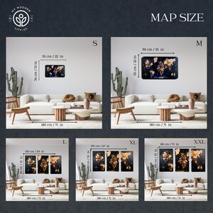 Led Wall Map of the World Canvas Wooden Art, World Map Wall Art Wooden ...