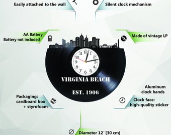 Home & Living Nicosia City Cyprus Vinyl Record 12 Inch Wall Clock City ...