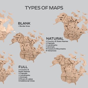 Led World Map Wood World Map 3D LED RGB Map of the World Modern Home ...