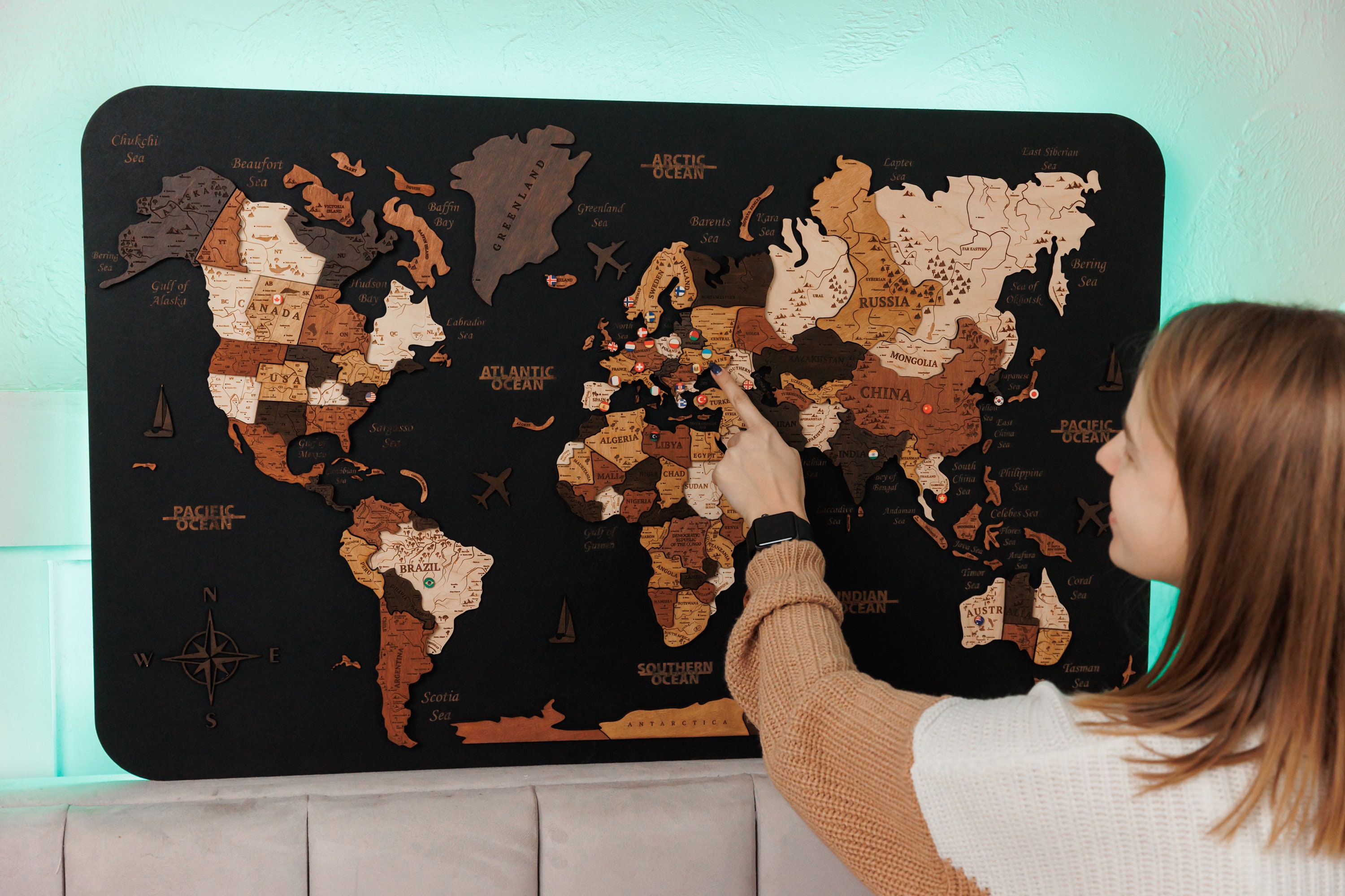 World Map With States And Countries