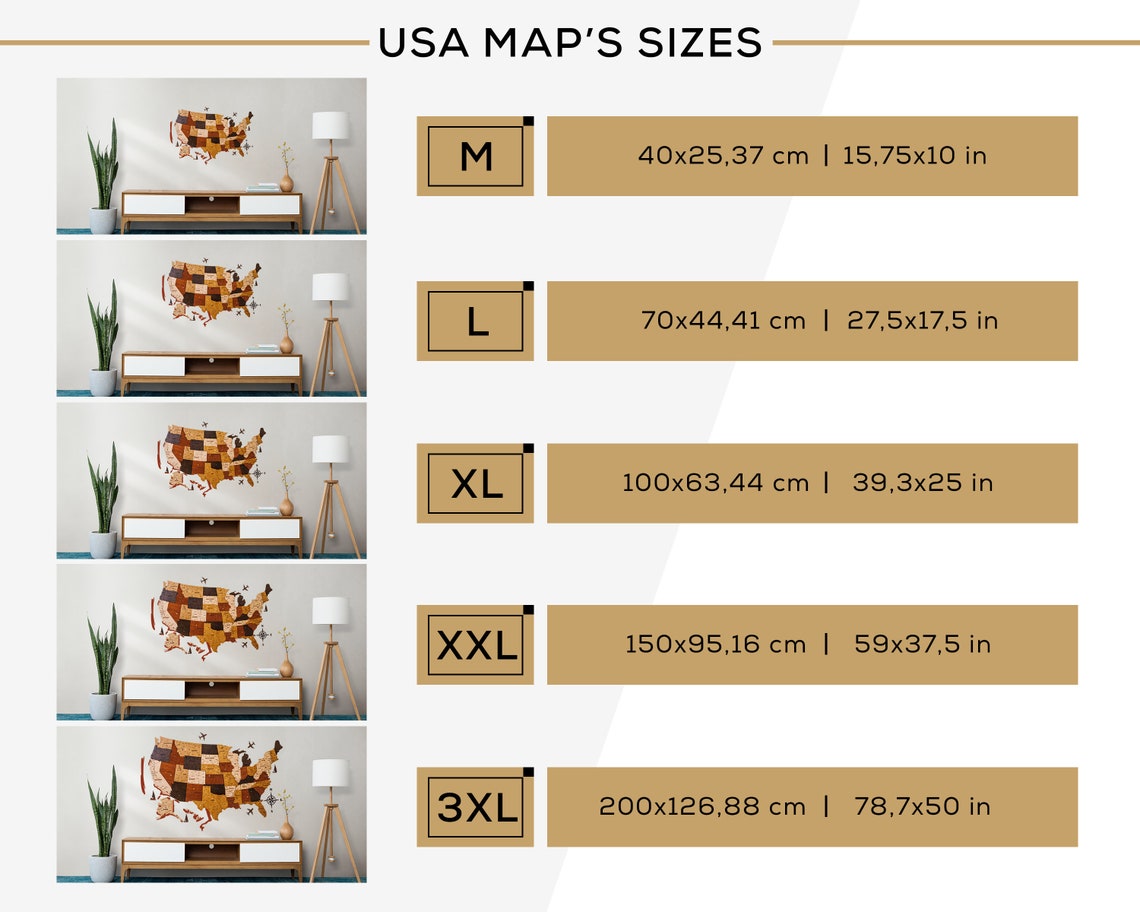 Illuminated US Map Push Pin Map Large USA Push Pin Map - Etsy