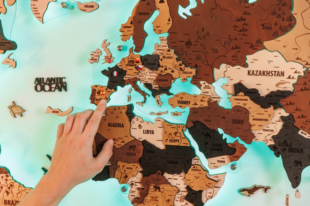 Weltkarte Wandkarte, Große 3D Landkarte, Weltkarte Wandkarte, Weltkarte Wanddeko, Weltkarte ...