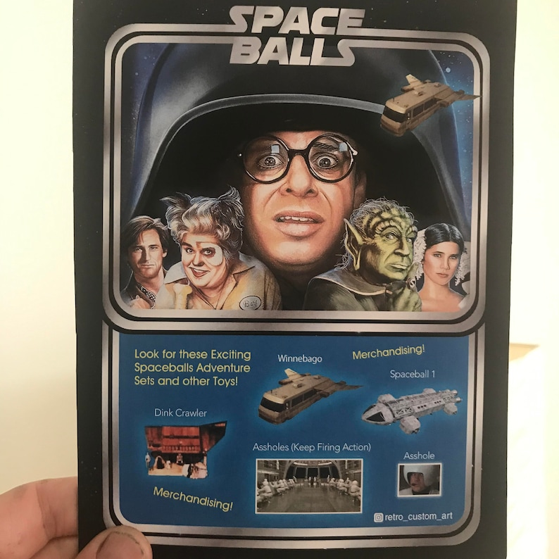 Spaceballs Hair Pick Movie Parody Star Wars Custom Made Card - Etsy