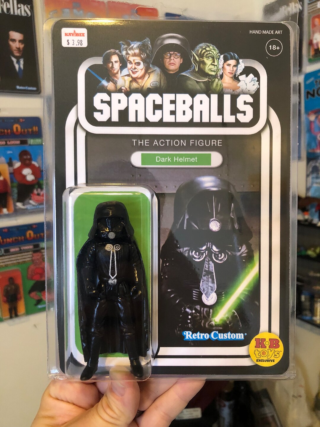 2023 Custom Spaceballs Dark Helmet Art Toy With Bubble Protector Hand ...