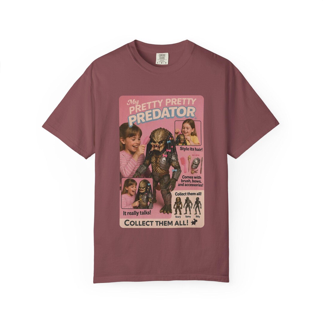 My Pretty Pretty Predator Parody Unisex Garment-dyed T-shirt Brick - Etsy