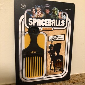 Spaceballs Hair Pick Movie Parody Star Wars Custom Made Card With Comb ...