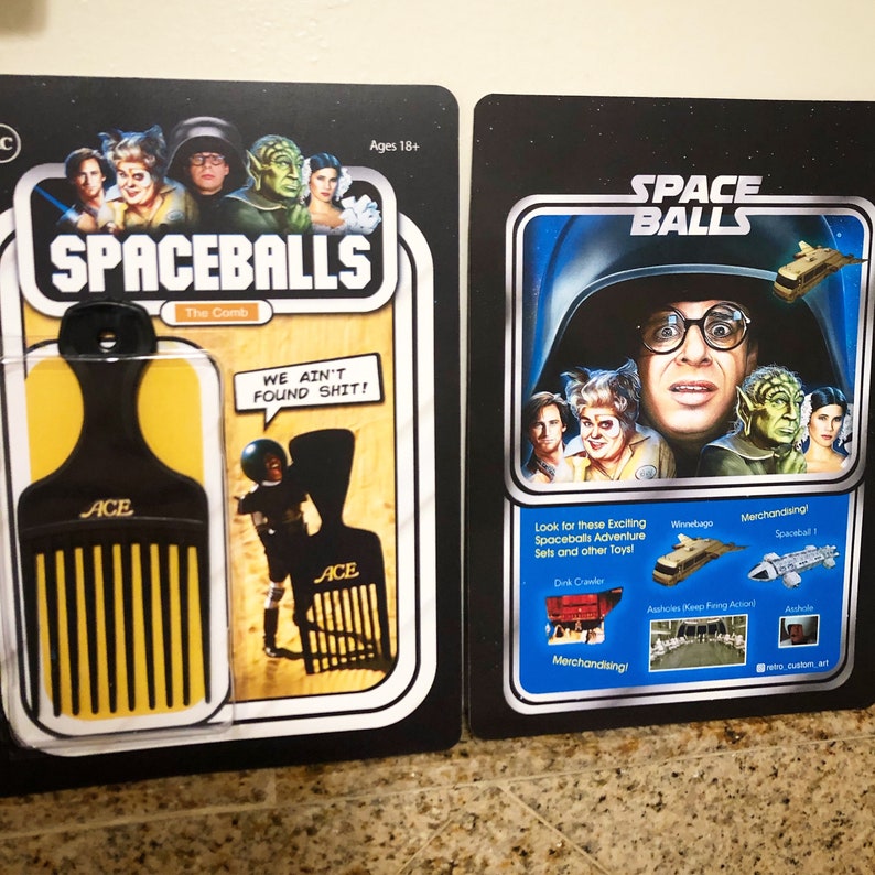Spaceballs Hair Pick Movie Parody Star Wars Custom Made Card - Etsy