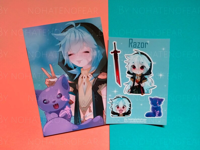 Razor Genshin Impact Art Print Poster Sticker Sheet - Etsy