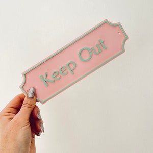 The Emley Cottage Style Door Sign Personalised Sign Pastel Coloured ...