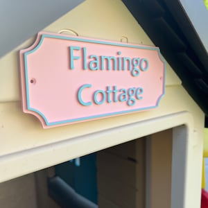 The Emley Cottage Style Door Sign Personalised Sign Pastel Coloured ...