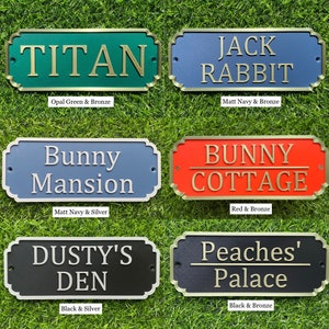 Personalised Rabbit Hutch Door Sign - 20 Colour Options - Etsy