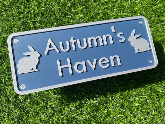 Personalised Rabbit House Door Sign - Etsy