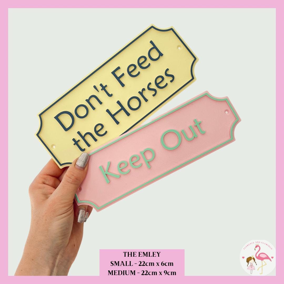 The Emley Cottage Style Door Sign Personalised Sign Pastel Coloured ...