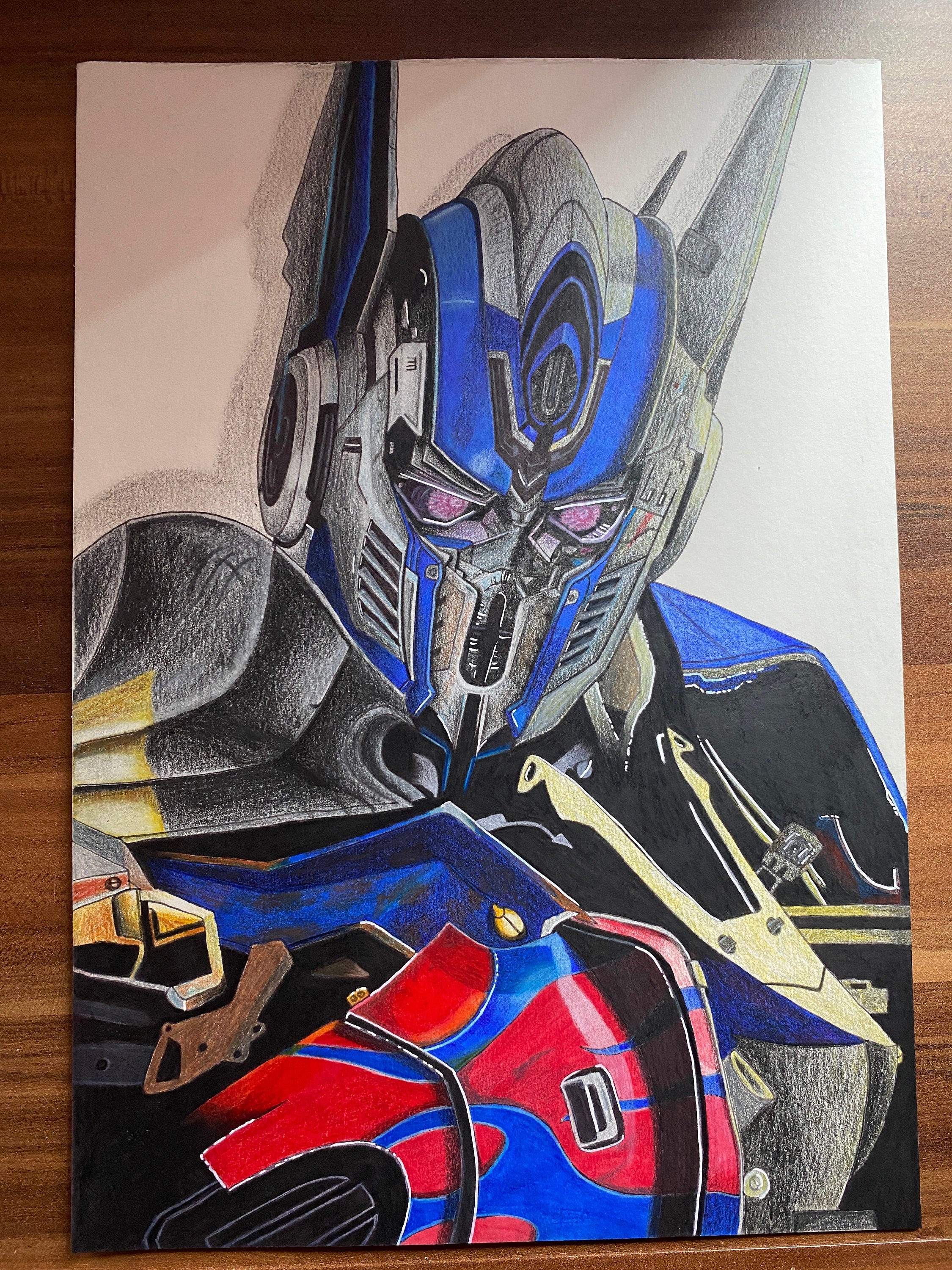 Transformer Optimus Prime Draw Art Drawing - Etsy