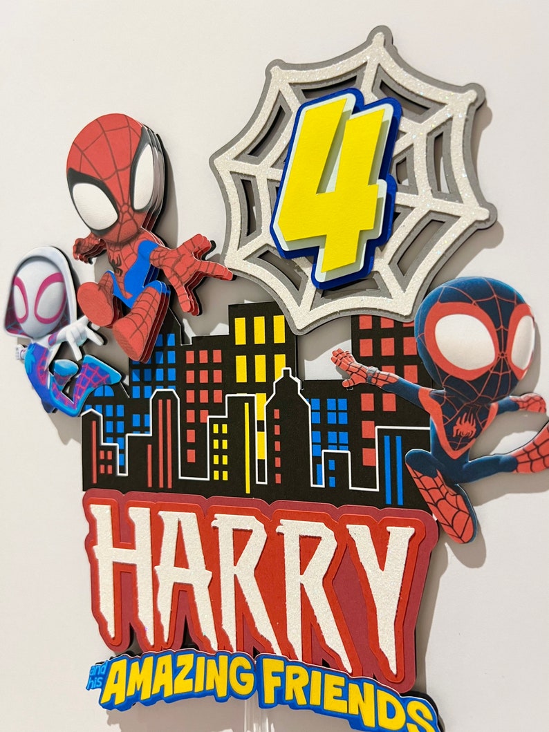 Spidey and His Amazing Friends Cake Topper Spidey Cake Topper - Etsy