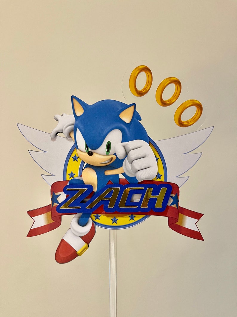 Sonic Cake Topper Sonic the Hedgehog Cake Topper - Etsy