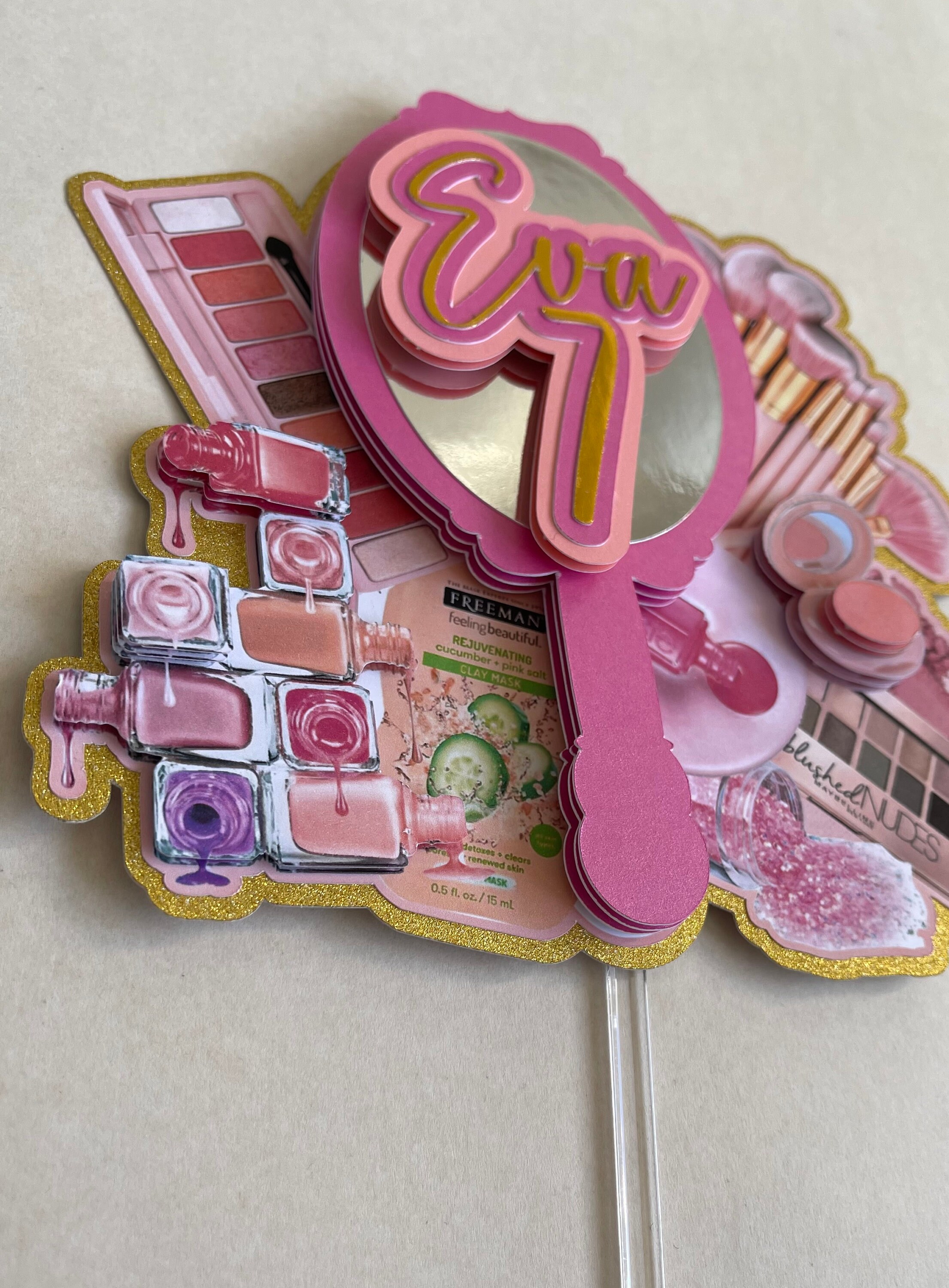 Makeup Cake Topper Girly Cake Topper Pamper Cake Topper - Etsy UK