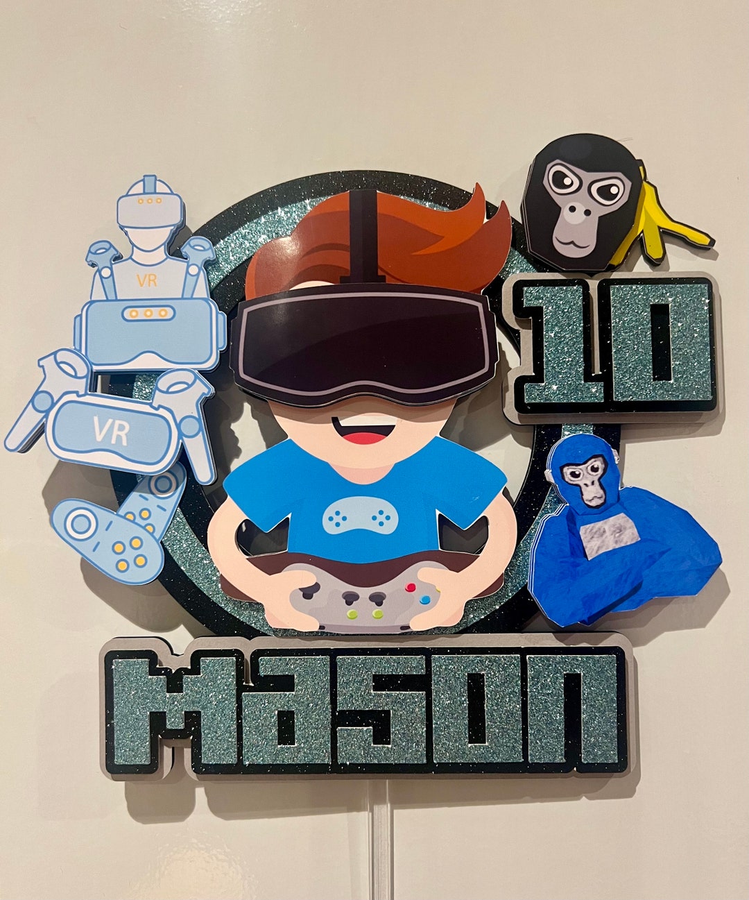 VR Cake Topper Gamer Cake Topper - Etsy UK