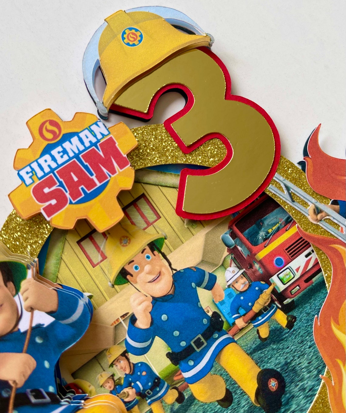 Fireman Sam Cake Topper - Etsy