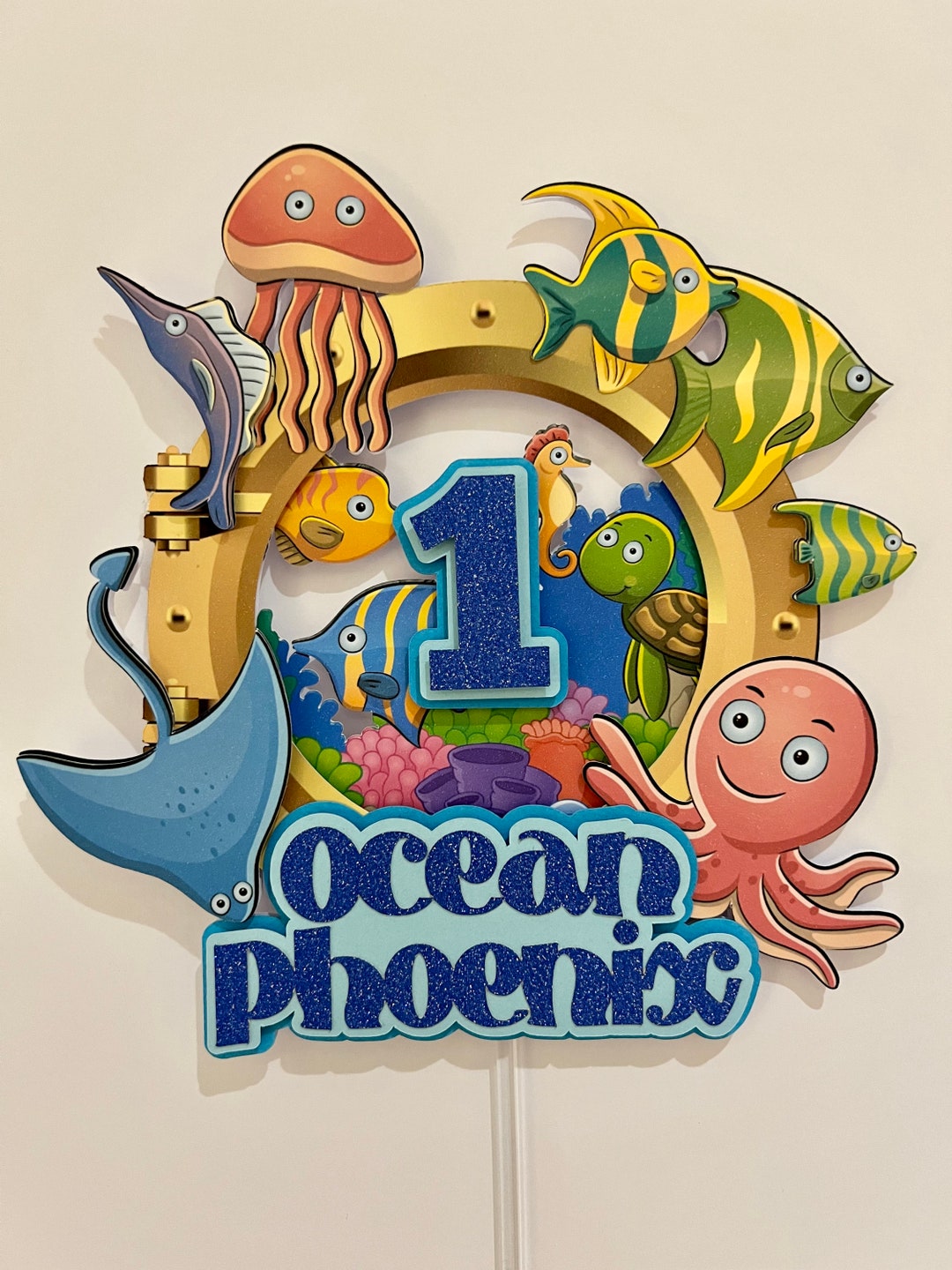 Sea Theme Cake Topper Under Water Cake Topper - Etsy