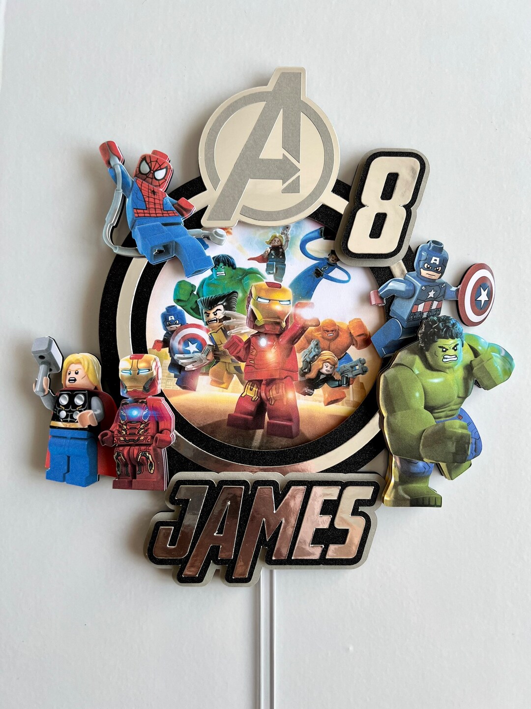 Bricks Cake Topper Bricks Superhero - Etsy UK