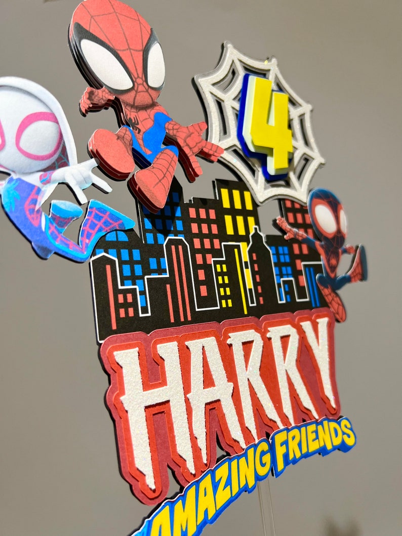 Spidey and His Amazing Friends Cake Topper Spidey Cake Topper - Etsy UK