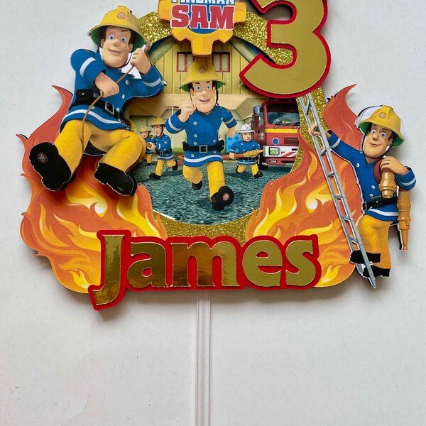 Fireman Sam Cake Topper - Etsy UK