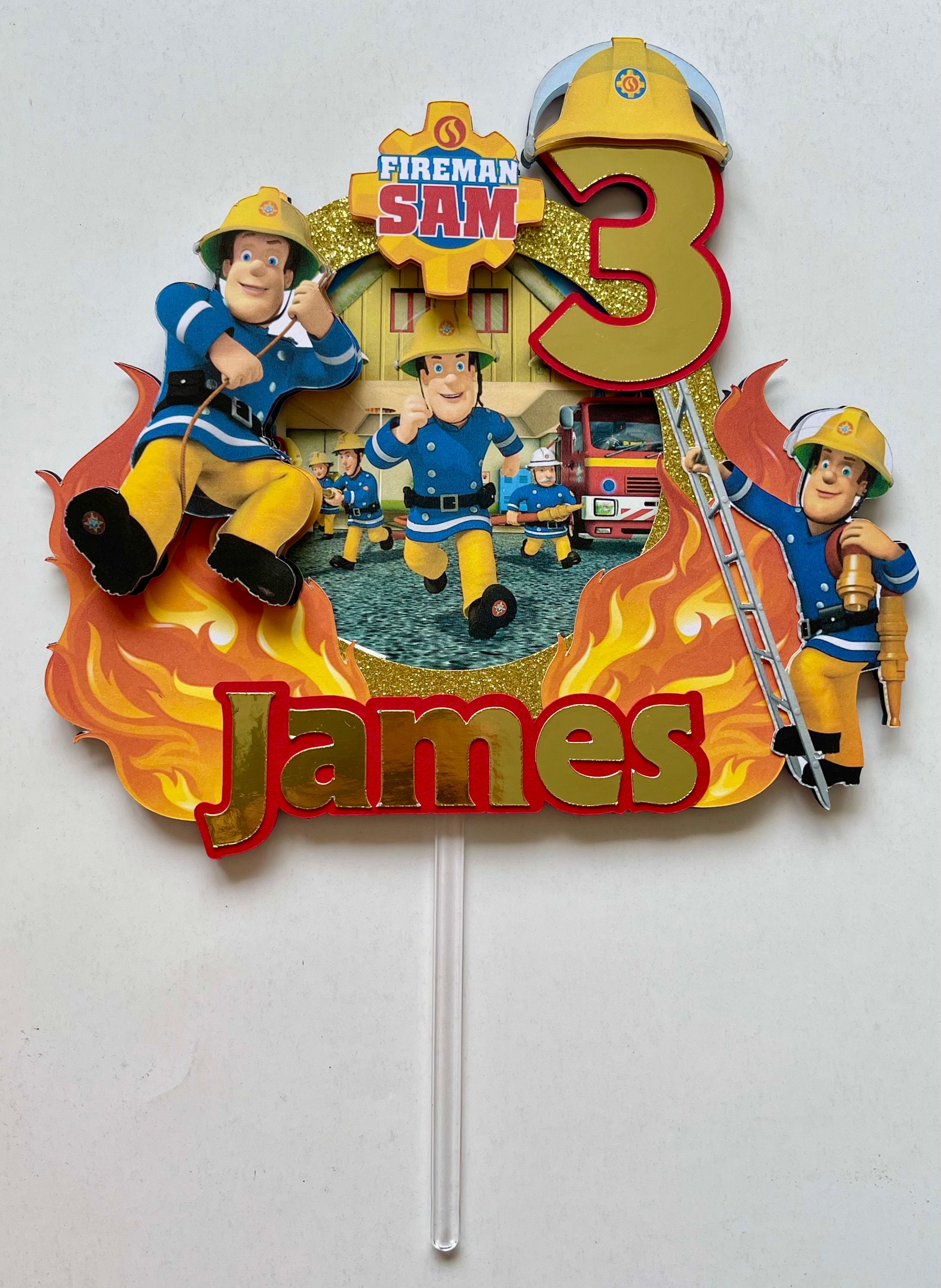 Fireman Sam Cake Topper - Etsy UK