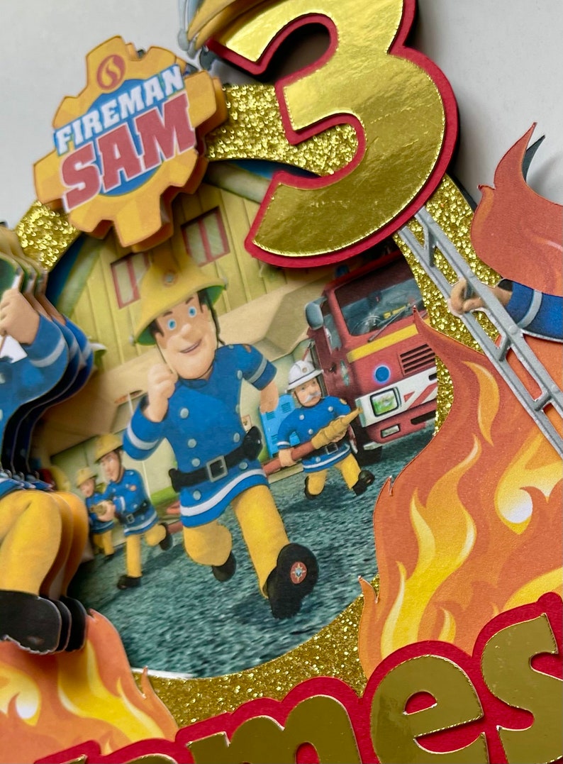 Fireman Sam Cake Topper - Etsy