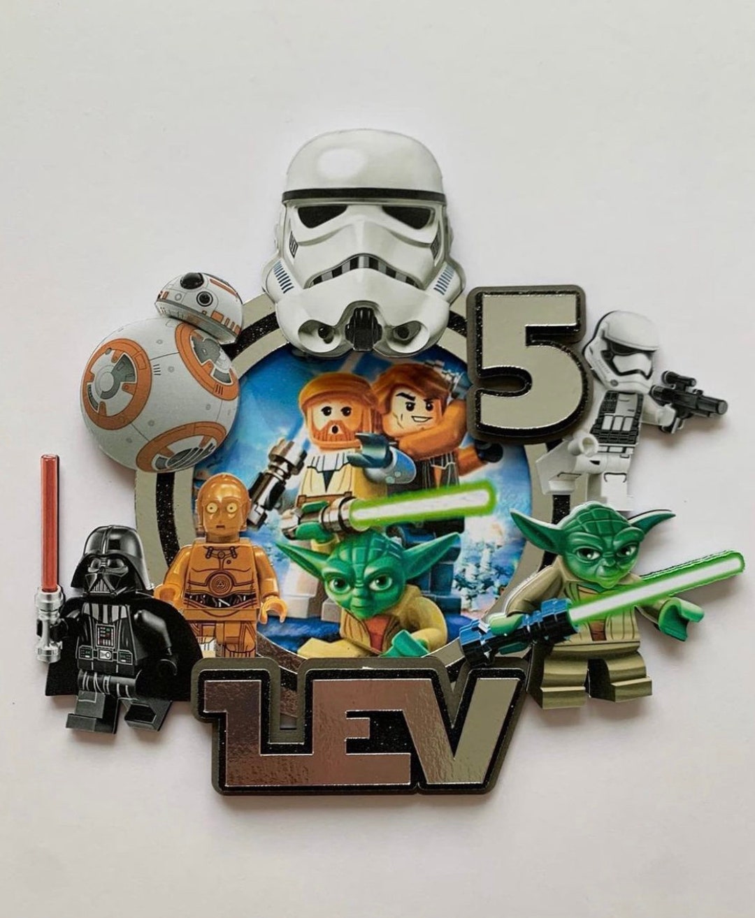 Bricks Cake Topper Bricks Star Wars Cake Topper - Etsy