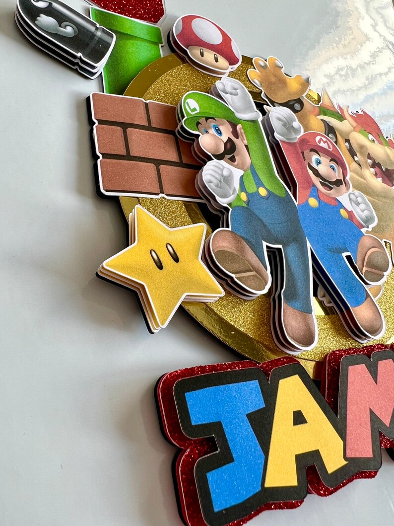 Super Mario Cake Topper Mario Cake Topper - Etsy UK