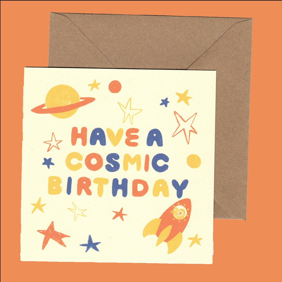 Have A Cosmic Birthday Card - Etsy