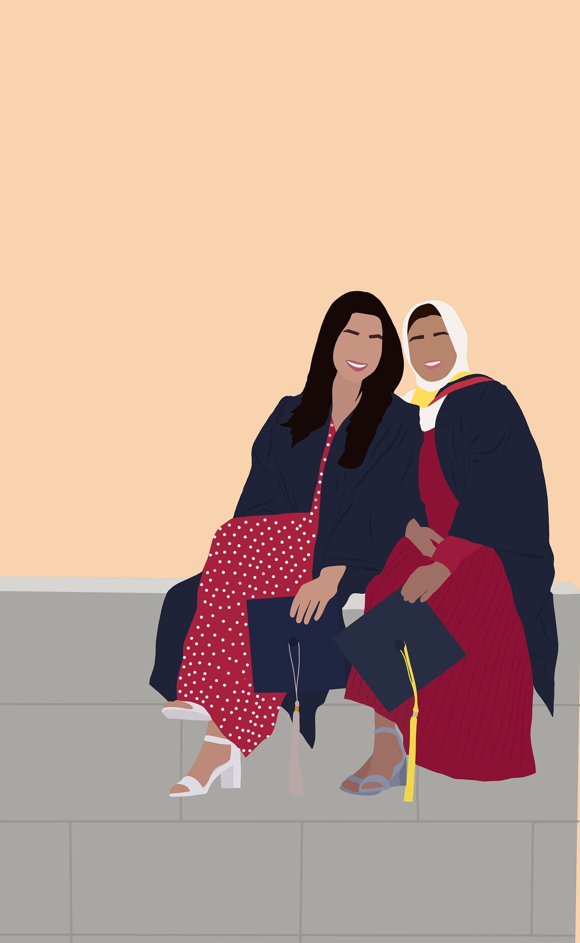 Custom Faceless DIGITAL Illustration Your Photos Turned Into Drawings ...