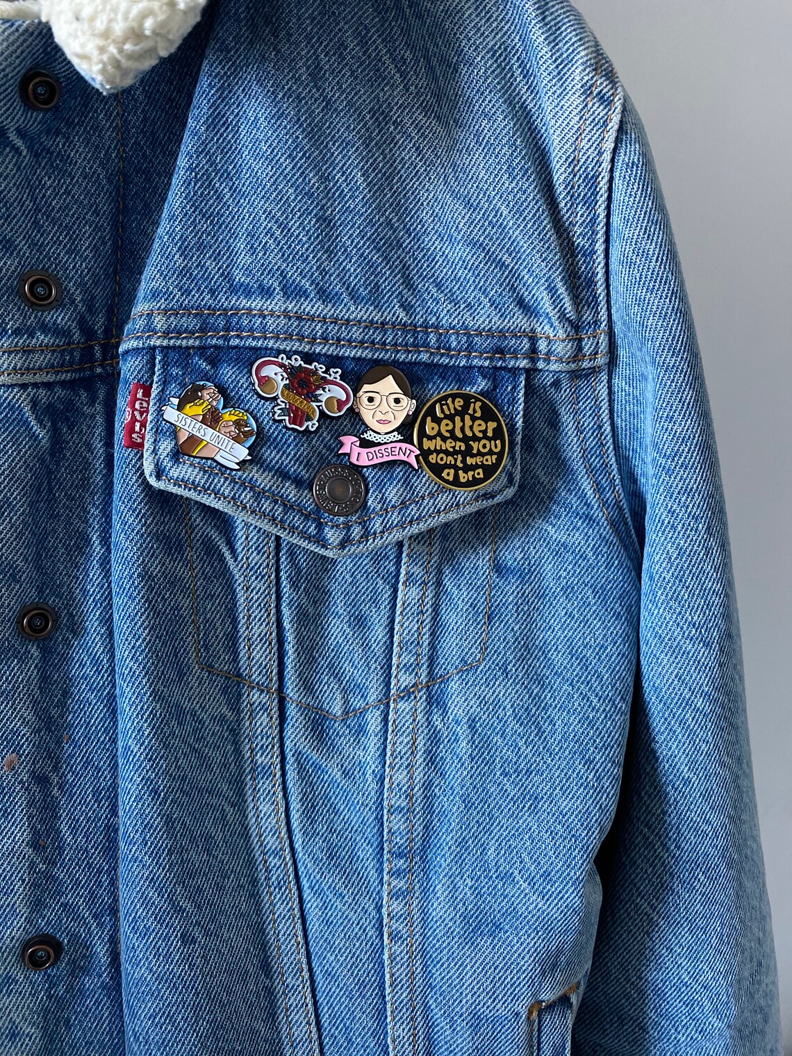 No Bra, No Problem Pin - Etsy