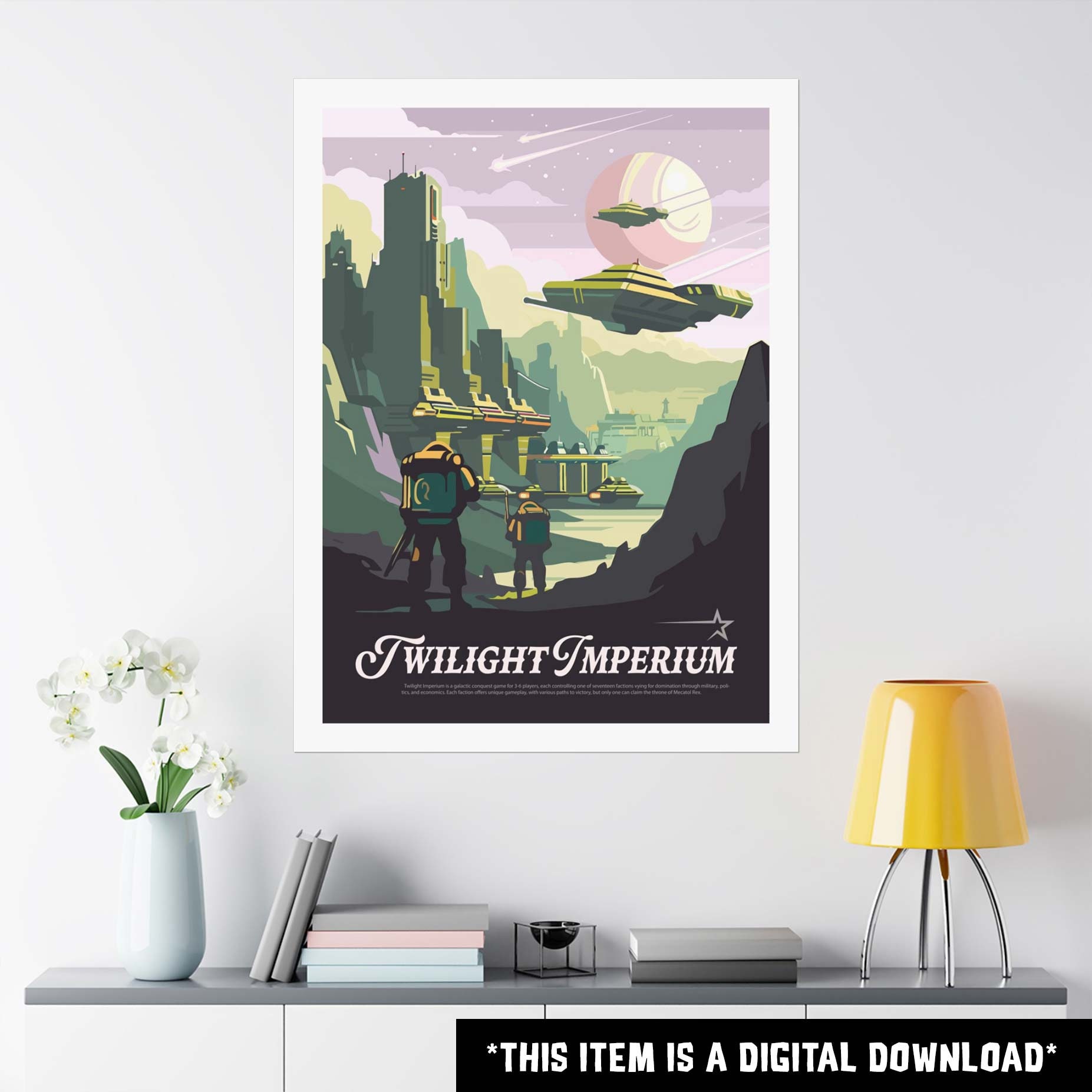 TWILIGHT IMPERIUM Inspired Poster / Retro Board Game Poster & Printable ...