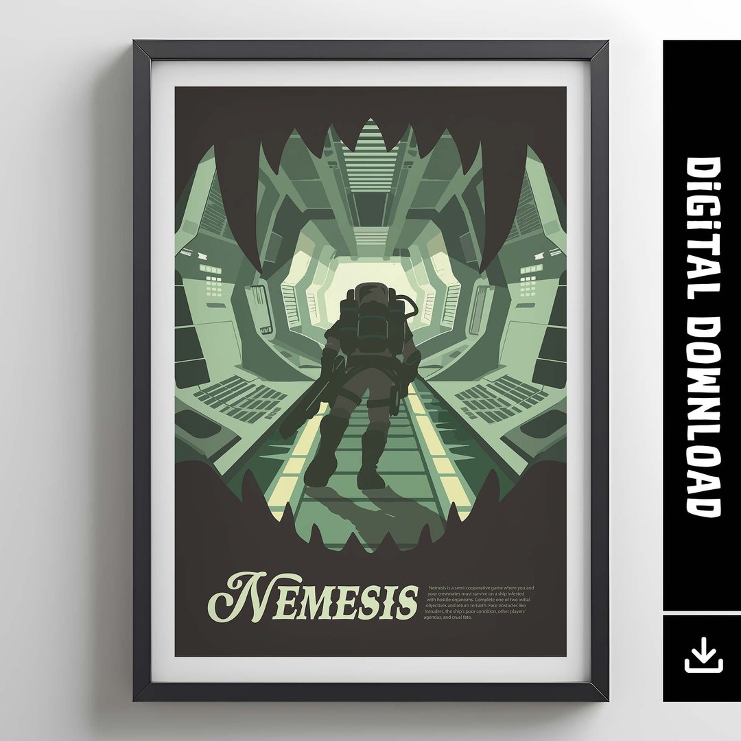 NEMESIS - Inspired Poster / Retro Board Game Poster & Printable Wall ...