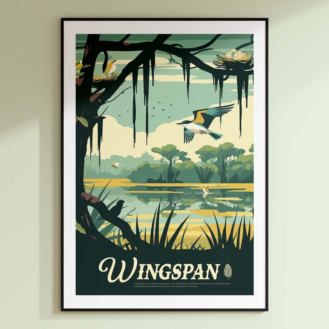 WINGSPAN Poster Inspired by Wingspan / Retro Board Game Poster / Wall ...