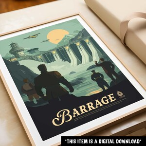 Unofficial BARRAGE - Inspired Poster, Funny Retro Board Game Poster ...