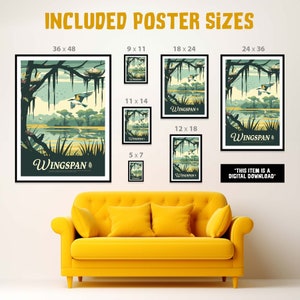 WINGSPAN - Inspired Poster / Retro Board Game Poster & Printable Wall ...
