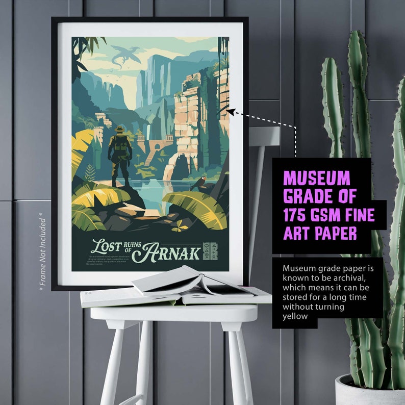 LOST RUINS of ARNAK Inspired Poster / Retro Board Game Poster & Wall ...