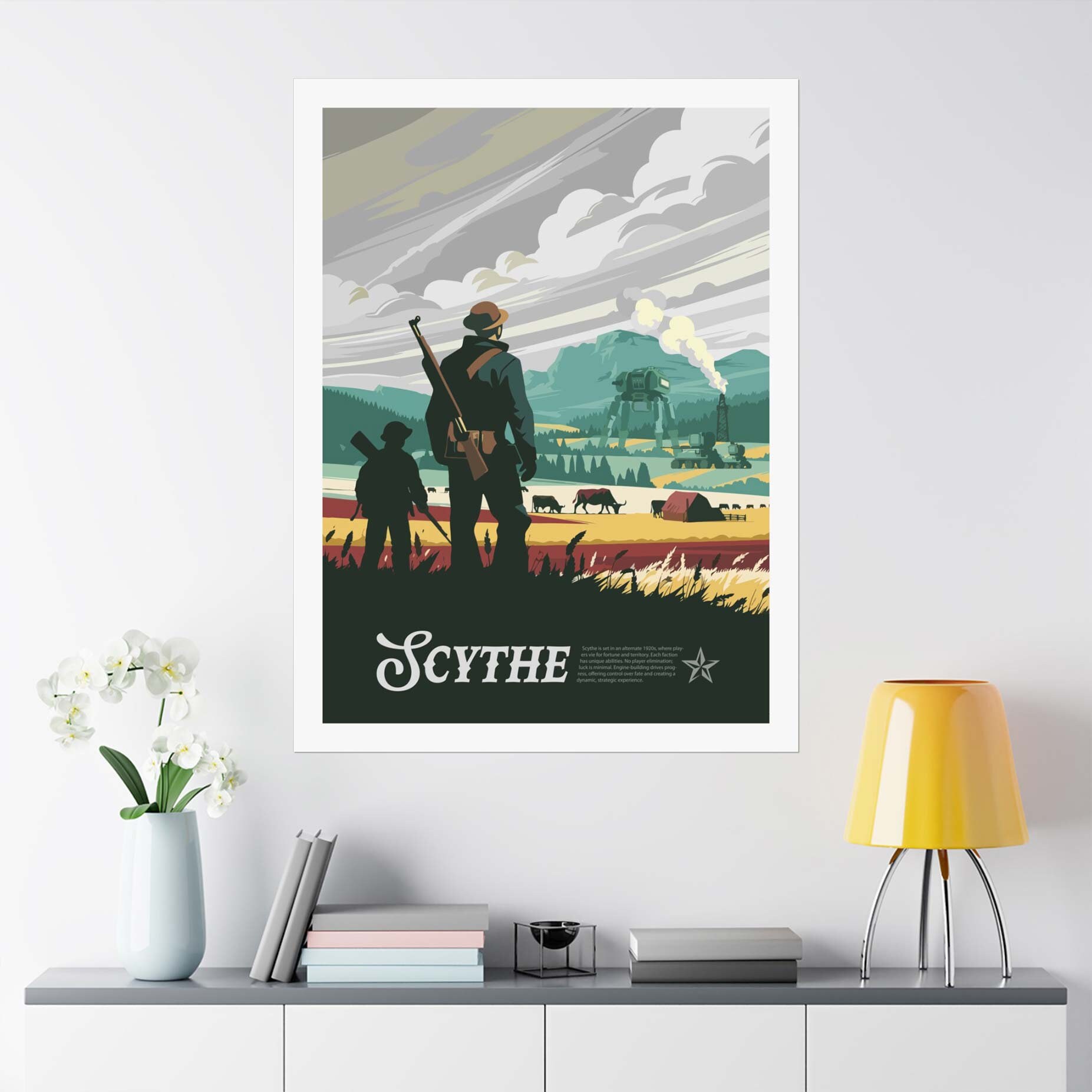SCYTHE Inspired Poster / Retro Board Game Poster & Wall Art Print ...